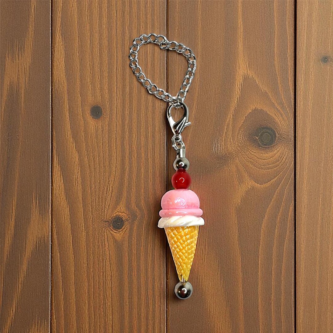 Ice Cream Cone Stanley Cup or Bag Charm: Travel Tumbler Purse Accessory ...