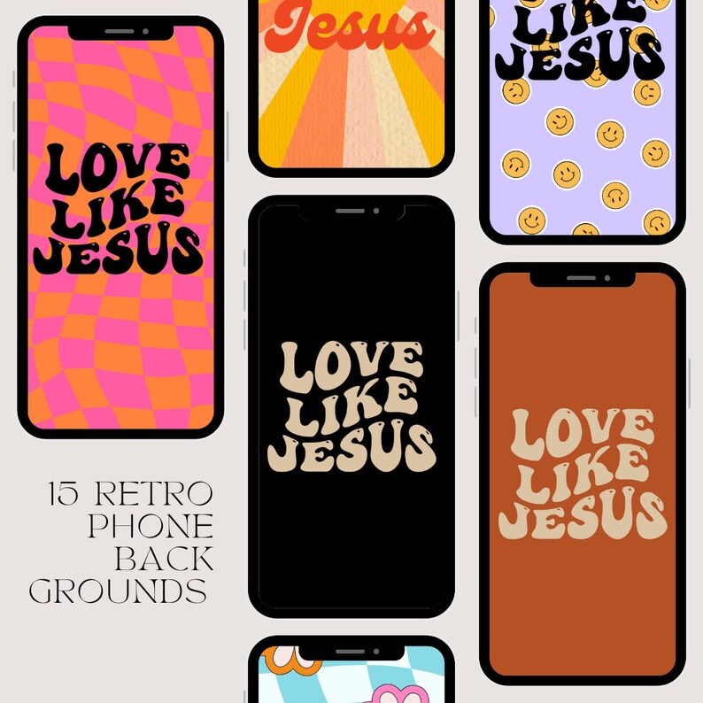 15 Retro Christian Phone Wallpapers/backgrounds - Etsy