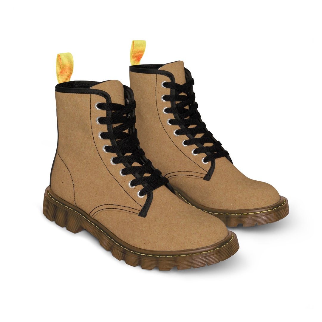 Men's Cappuccino Canvas Boots - Etsy