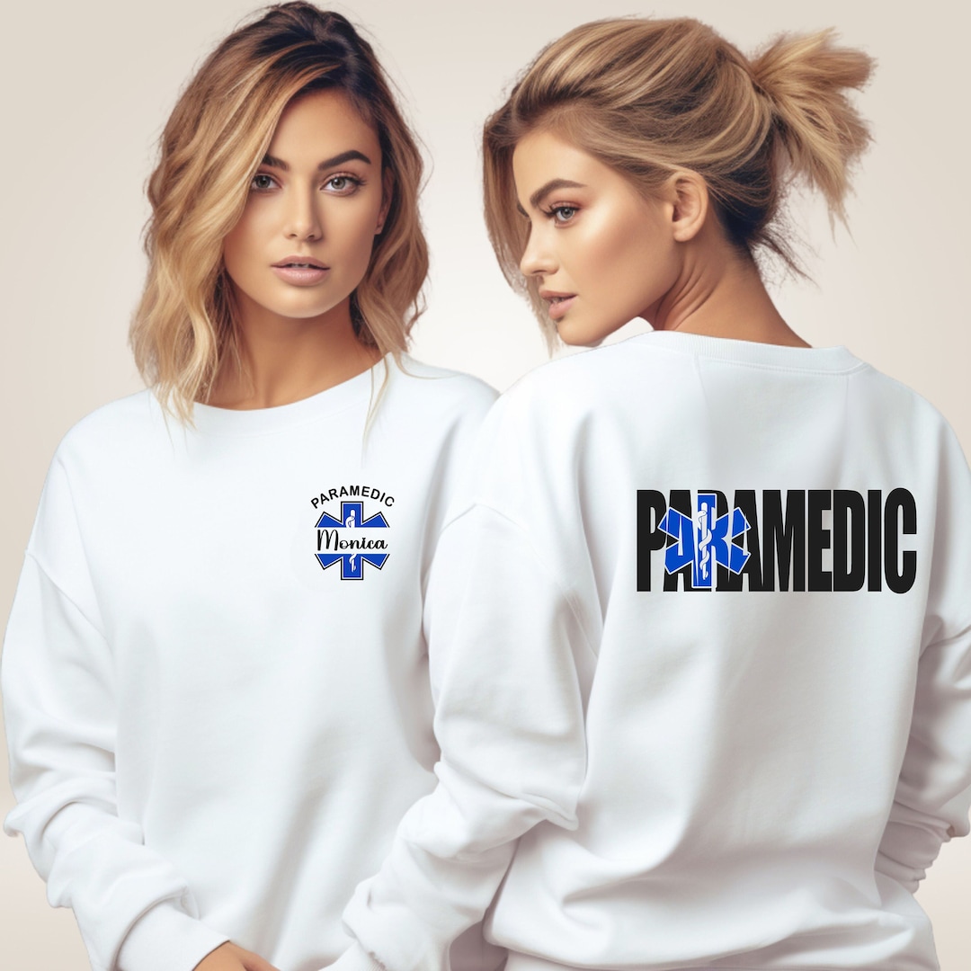 Personalized Paramedic Sweatshirt, Custom Paramedic Nurse Hoodie, Gift ...