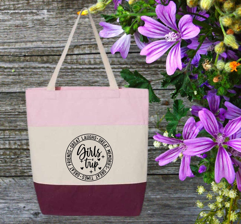 Girls Trip Tote Bag, Girls Trip Bag, Girls Weekend Canvas Bag, Girls ...