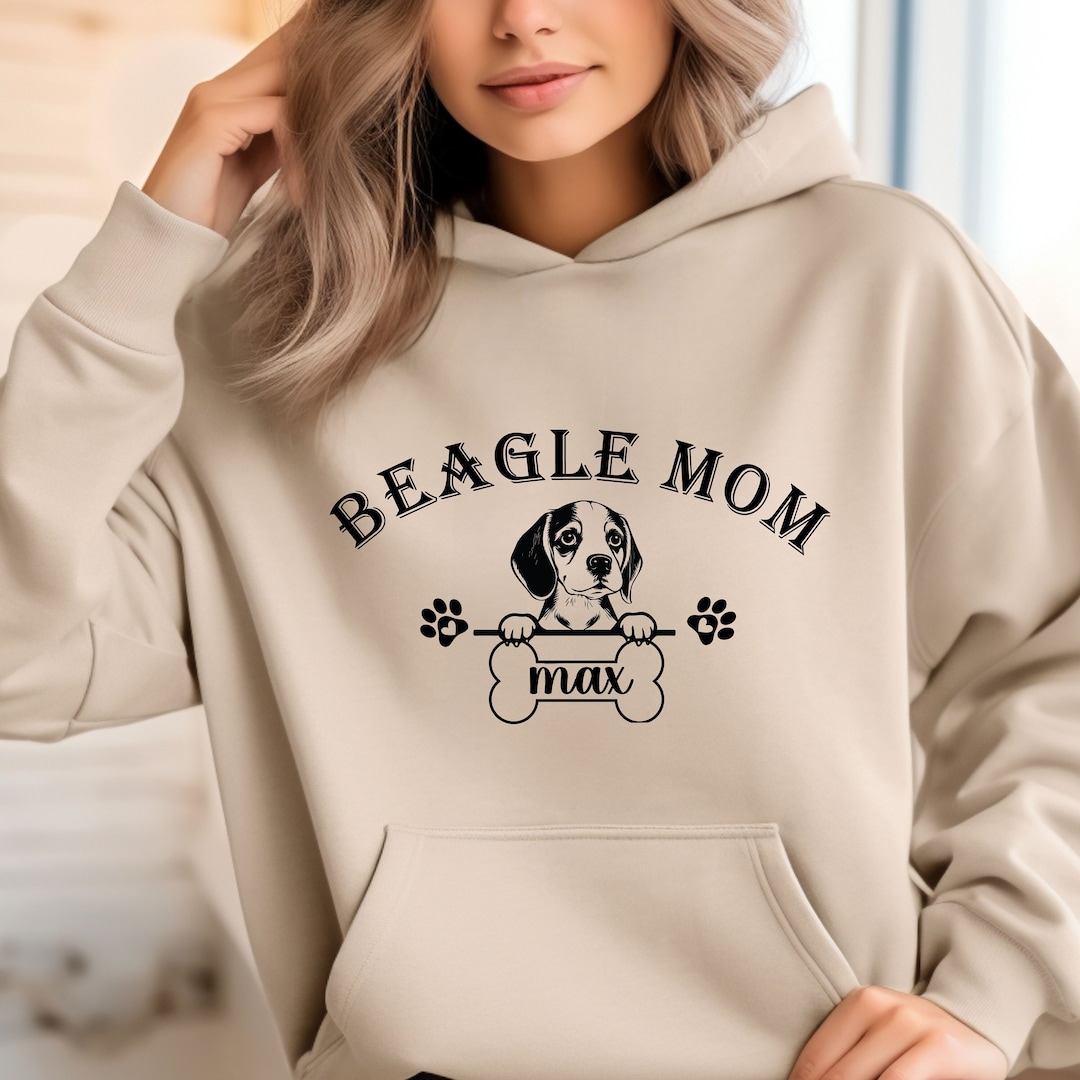 Custom Beagle Mom Sweatshirt, Beagle Mom Hoodie, Gıft for Dog Mom ...