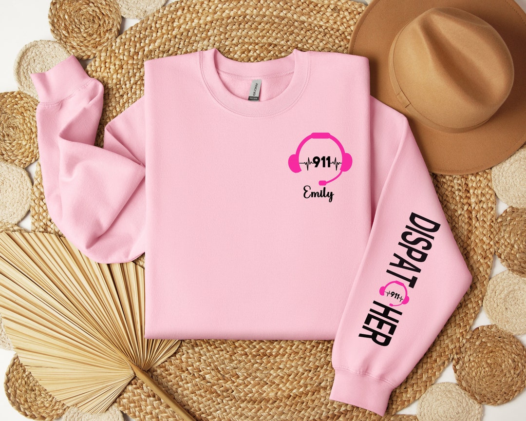 Personalized 911 Dispatch Sweatshirt, Custom Dispatcher Shirt ...