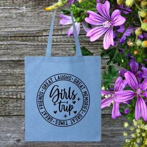 Girls Trip Tote Bag, Girls Trip Bag, Girls Weekend Canvas Bag, Girls ...