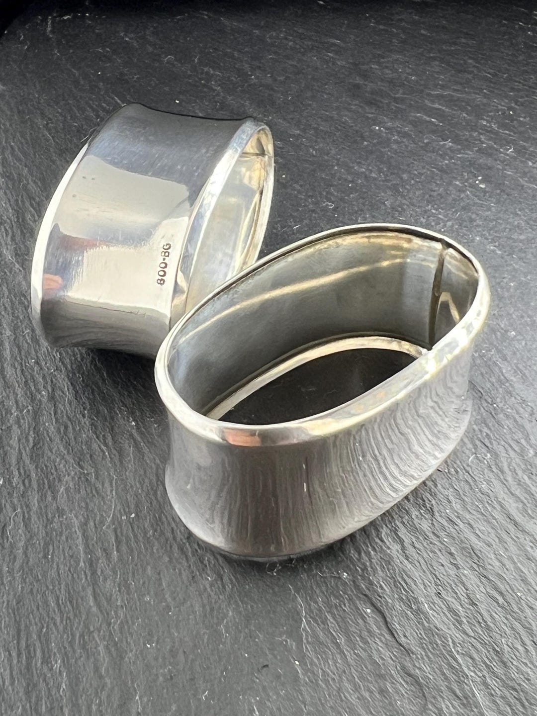 Vintage Old Heavy 800 Silver Handkerchief Holders - Etsy