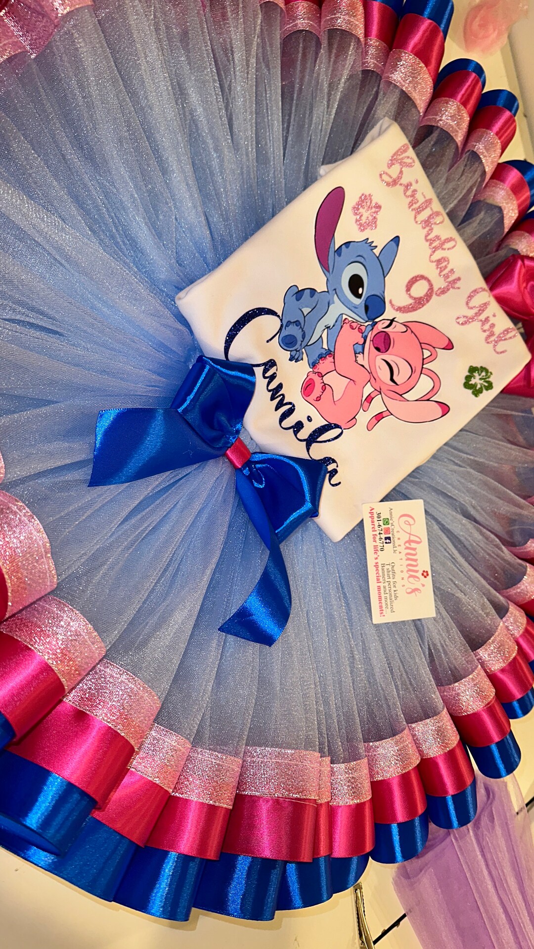Baby Girl Stitch Birthday Tutu Outfit - Etsy