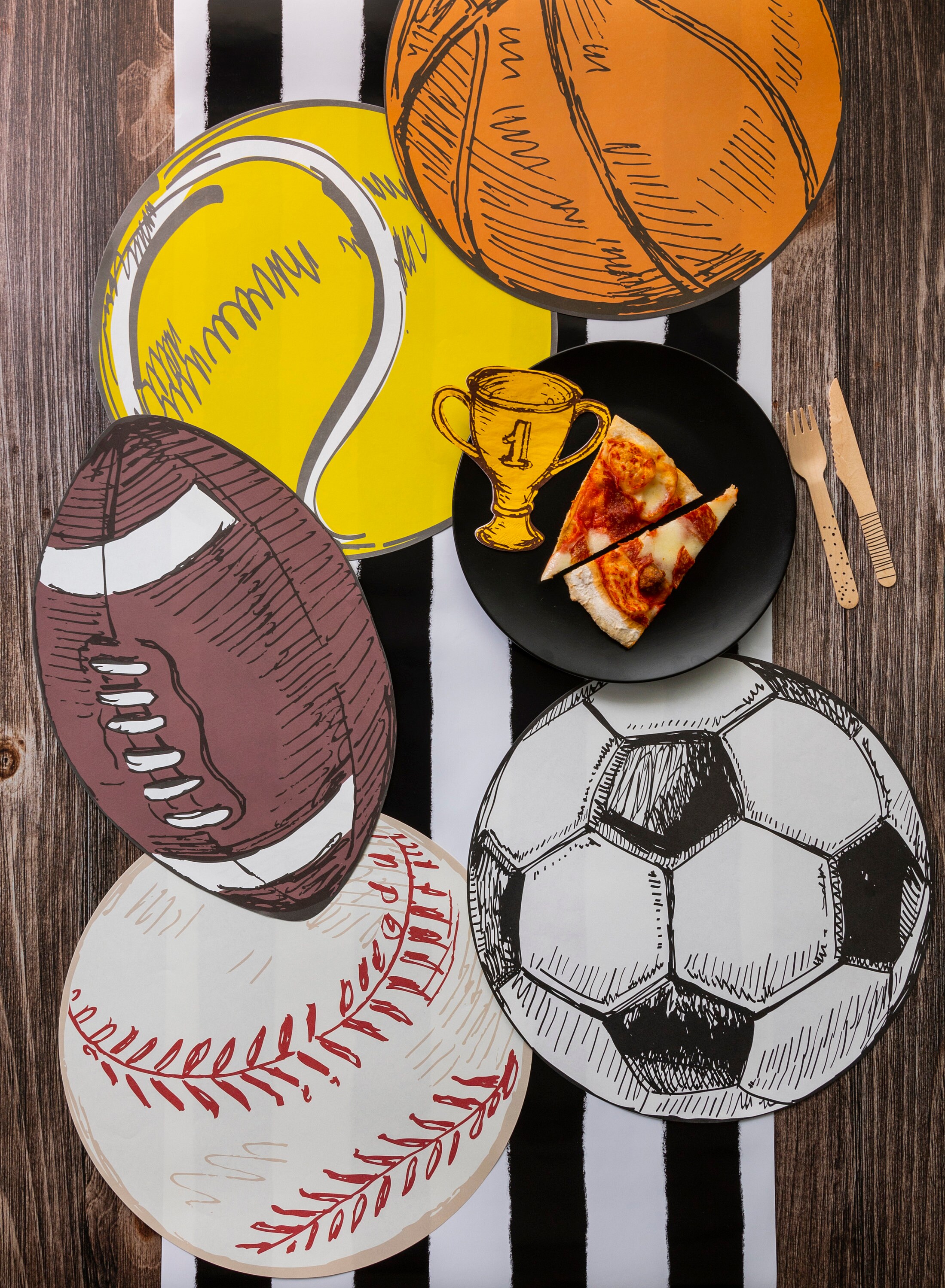 Sports Fan Soccer Ball Paper Placemats | 12pk - Etsy