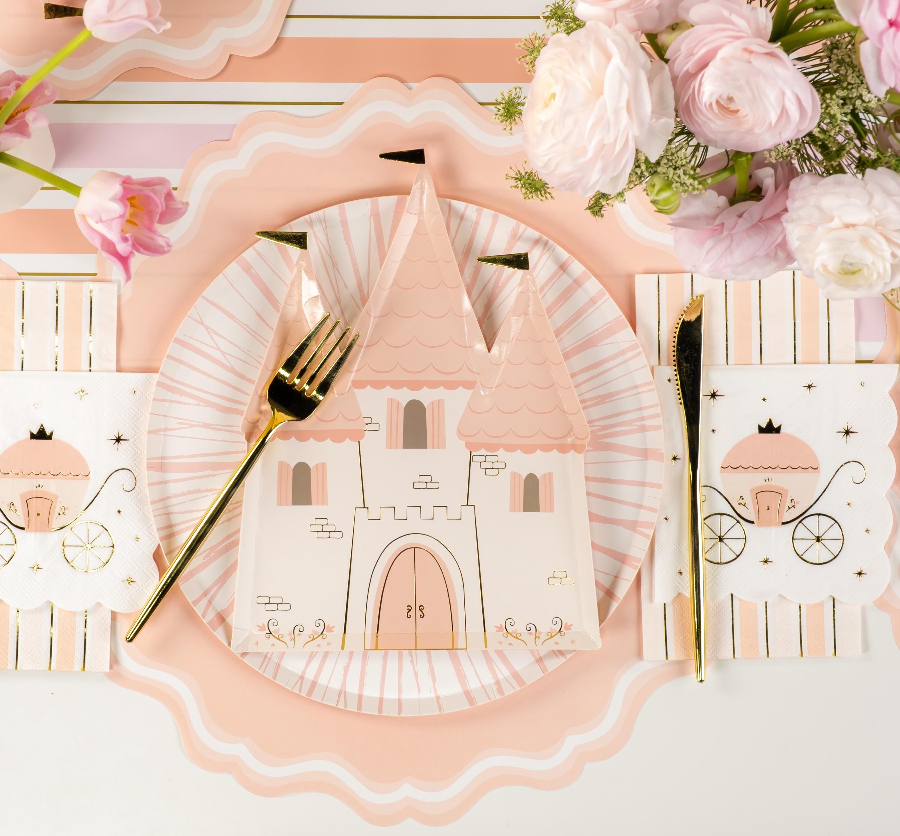 Pink Striped Paper Table Runner | 10ft Long - Etsy