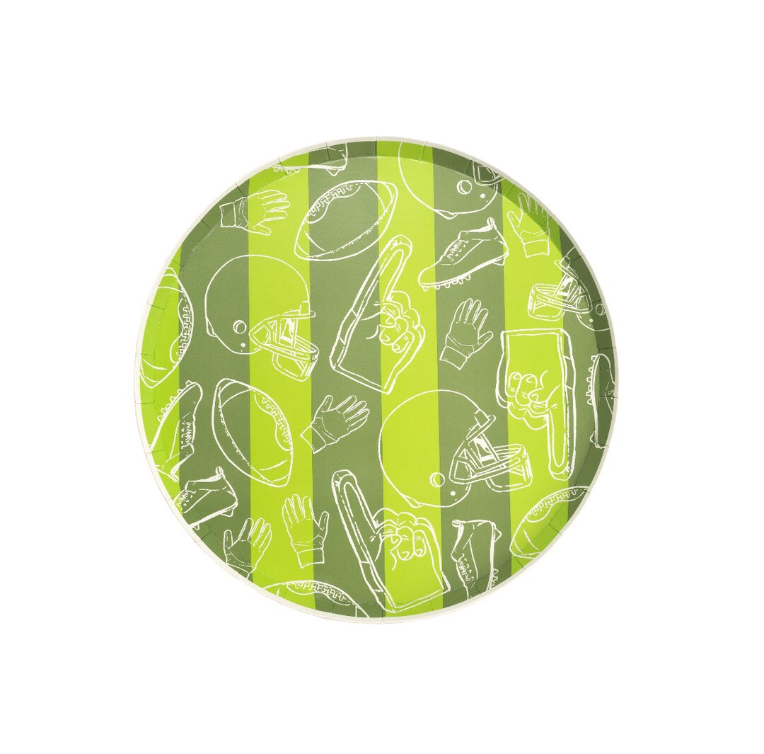 Touchdown Football Dessert Paper Plates-8pk | Tailgate Party Plate ...