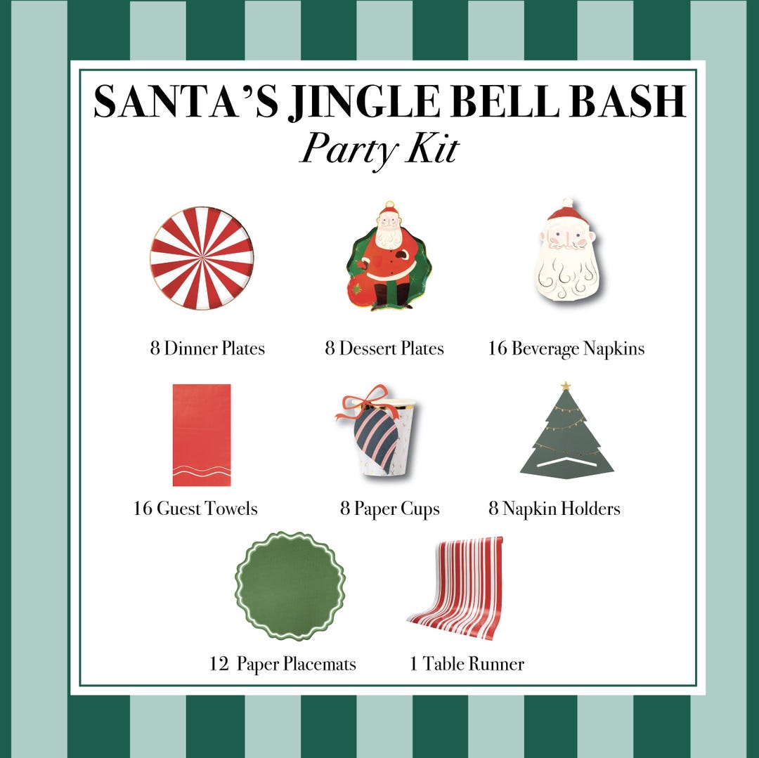 Santa's Jingle Bell Bash Party Kit | Santa Kids Christmas Party ...