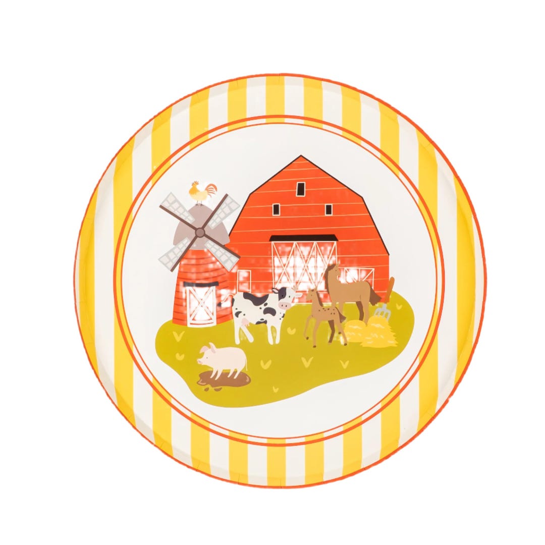 Farm Dinner Plates, on the Farm Party Decor, Barnyard Birthday Party ...
