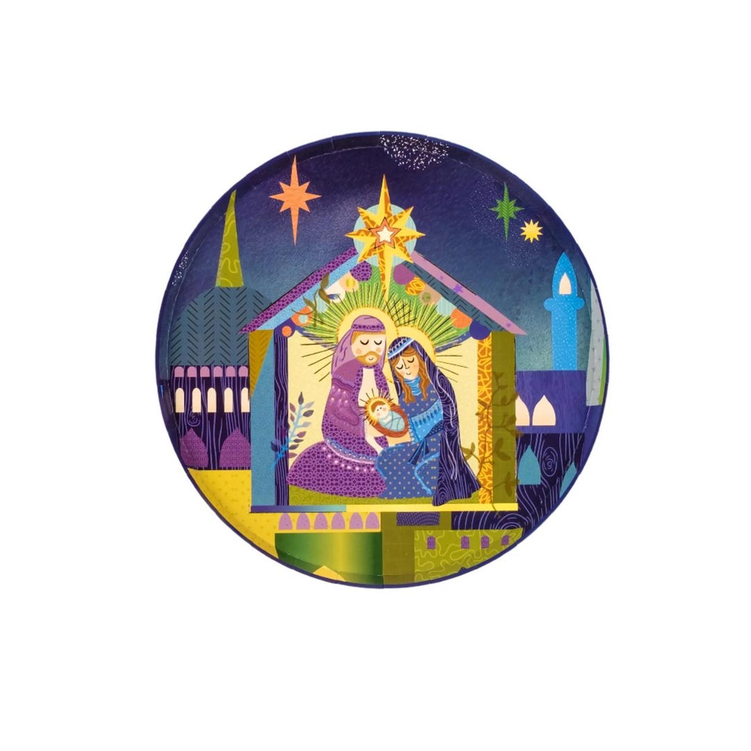 Holy Family Nativity Small Plate | Christmas Eve Dinner | Holiday Table ...
