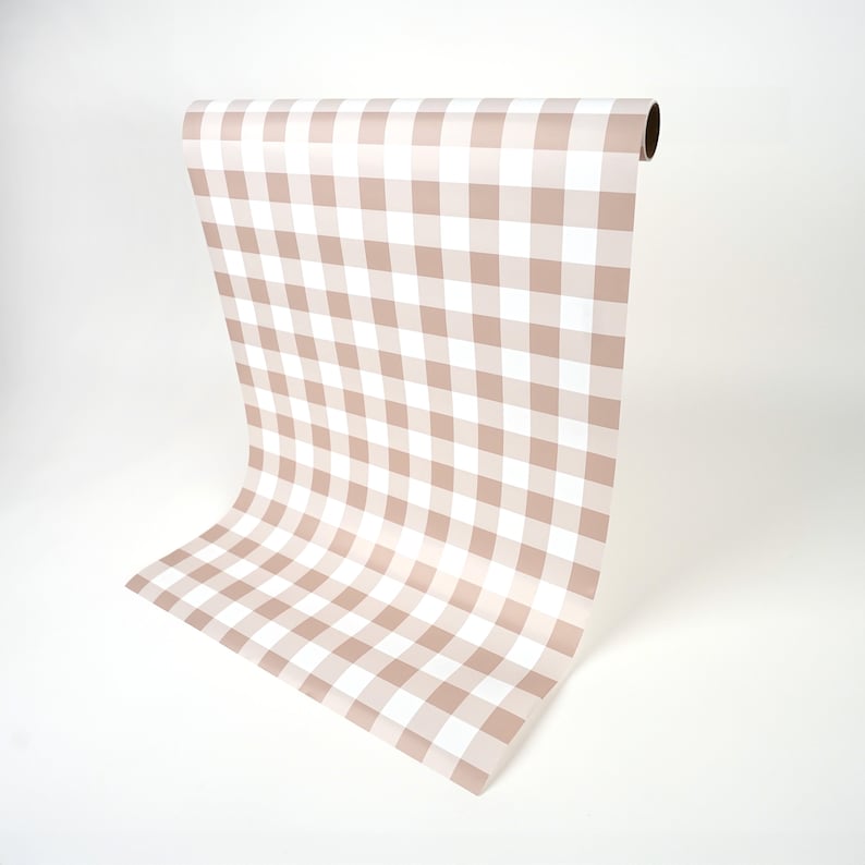 Brown Gingham Paper Table Runner | 10ft Long - Etsy