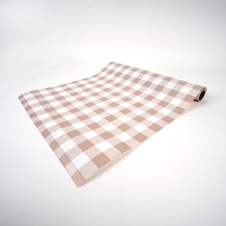 Brown Gingham Paper Table Runner 10ft Long - Etsy
