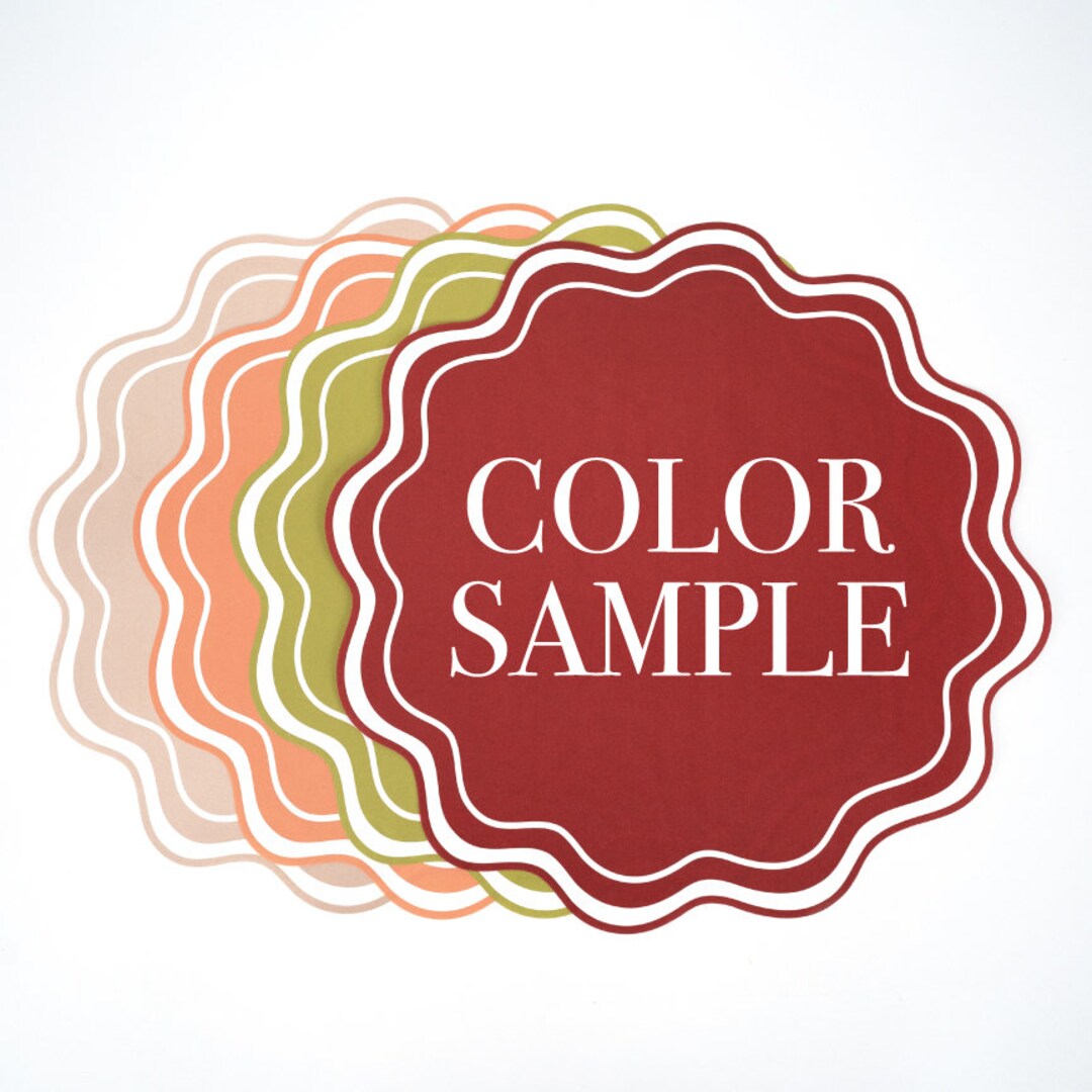 Color Sample for Solid Color Paper Placemats - Etsy