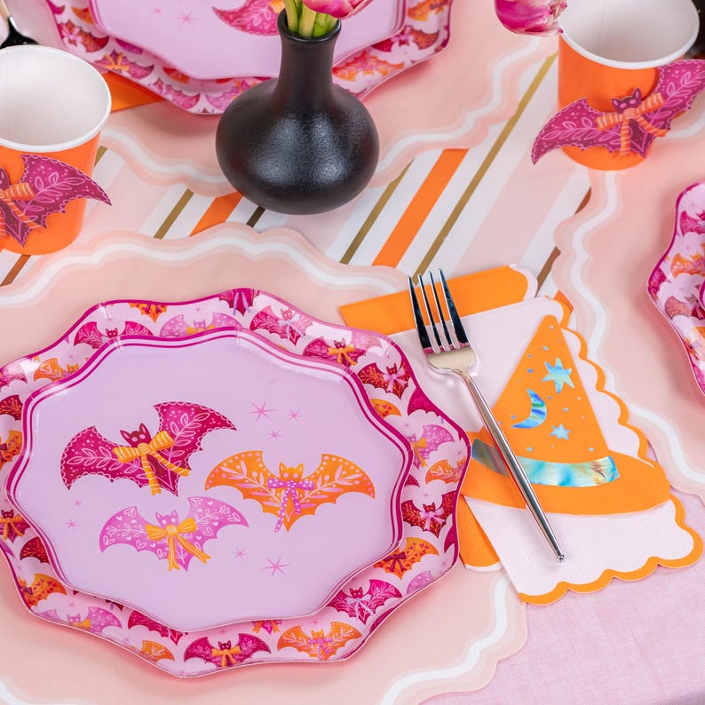 Bats and Bows Dinner Plates- 8pk - Etsy
