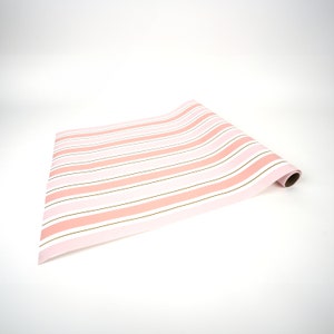 Pink Striped Paper Table Runner | 10ft Long - Etsy