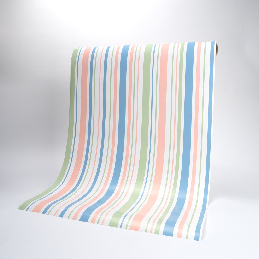 Spring Pastel Stripe Paper Table Runner-10ft - Etsy