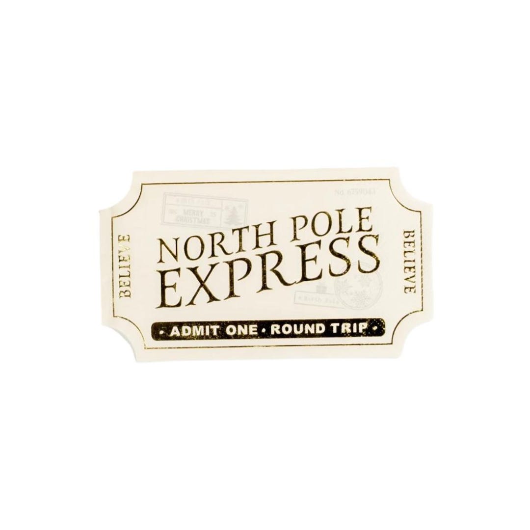 North Pole Express Ticket Napkin | Train Ticket Napkin | Kids Christmas ...