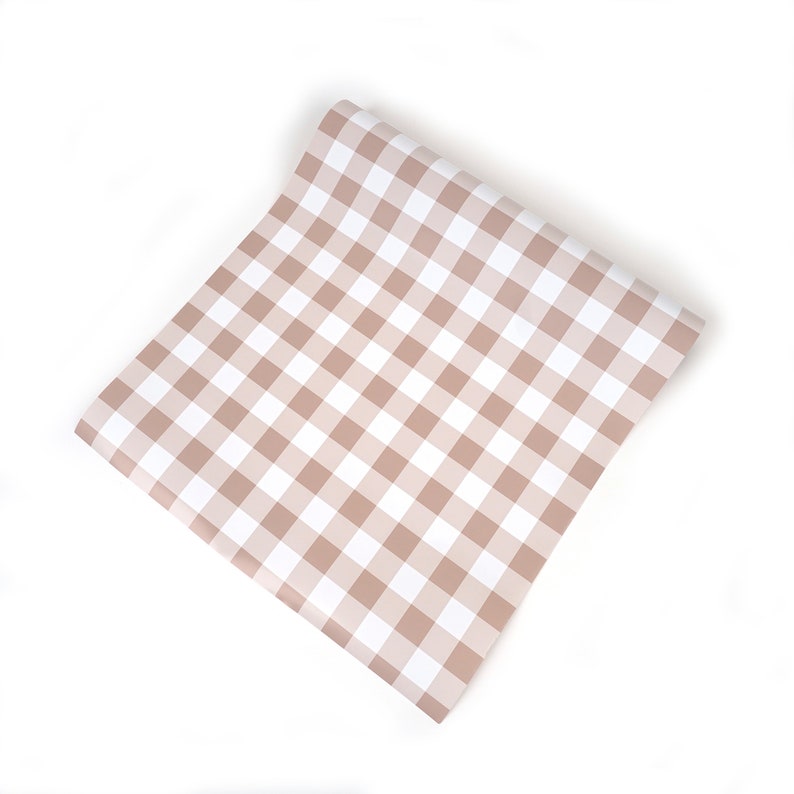Brown Gingham Paper Table Runner | 10ft Long - Etsy