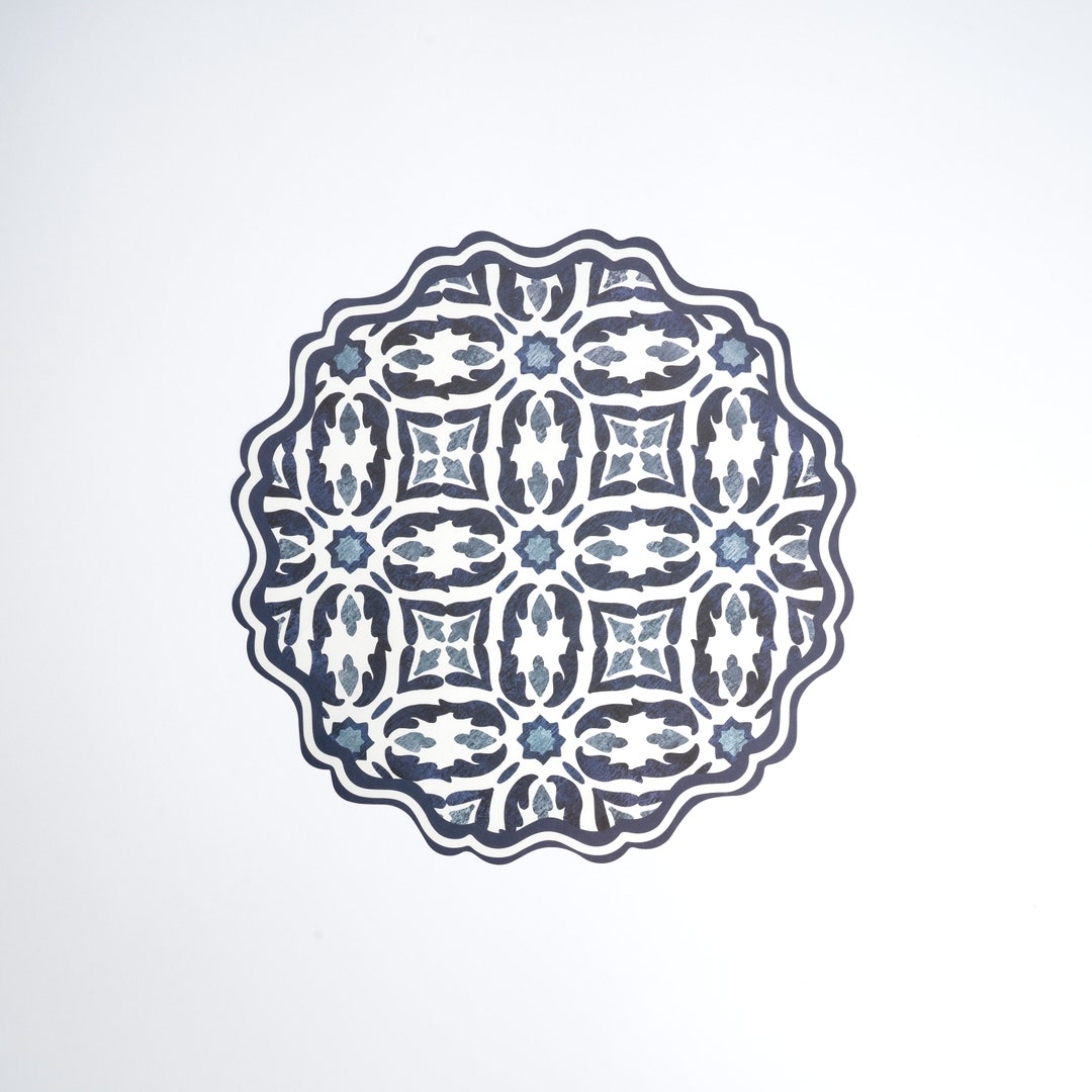 Mediterranean Blue Tile Design Paper Placemats- 12pk - Etsy