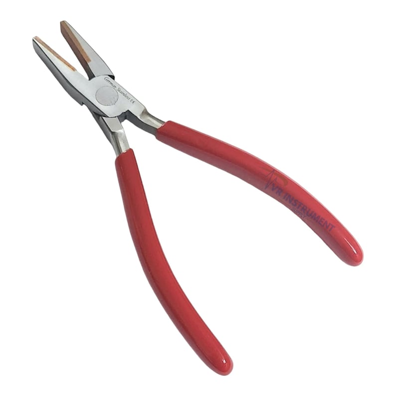 VR Instrument Supply Copper Jaw Pliers Flat Nose Plier Copper Lined ...