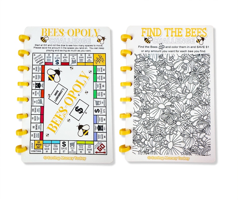 Bee Saving Challenge A5 Binder: 12-page Money Tracker With Pouch - Etsy