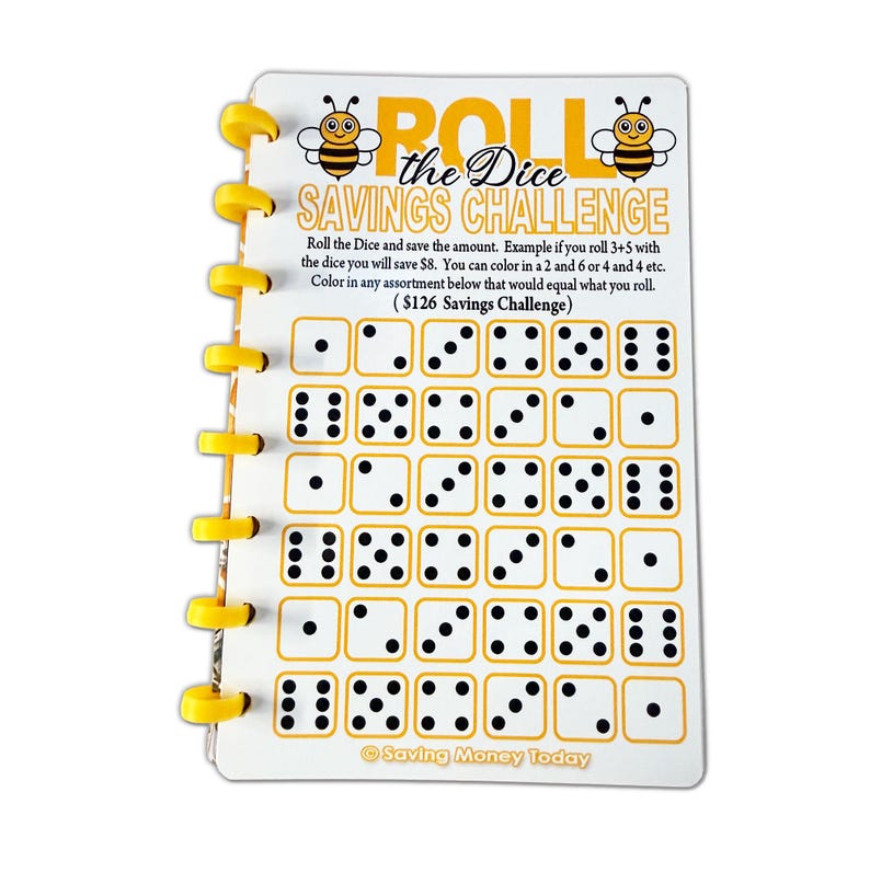 Roll the Dice 8 Laminated Page A5 Bee Themed Binder. - Etsy