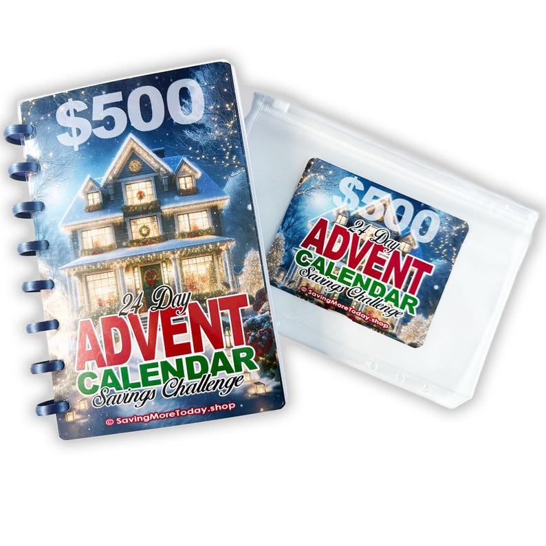 Advent Christmas Saving Challenge A5 Binder: 8-page Money Tracker With ...