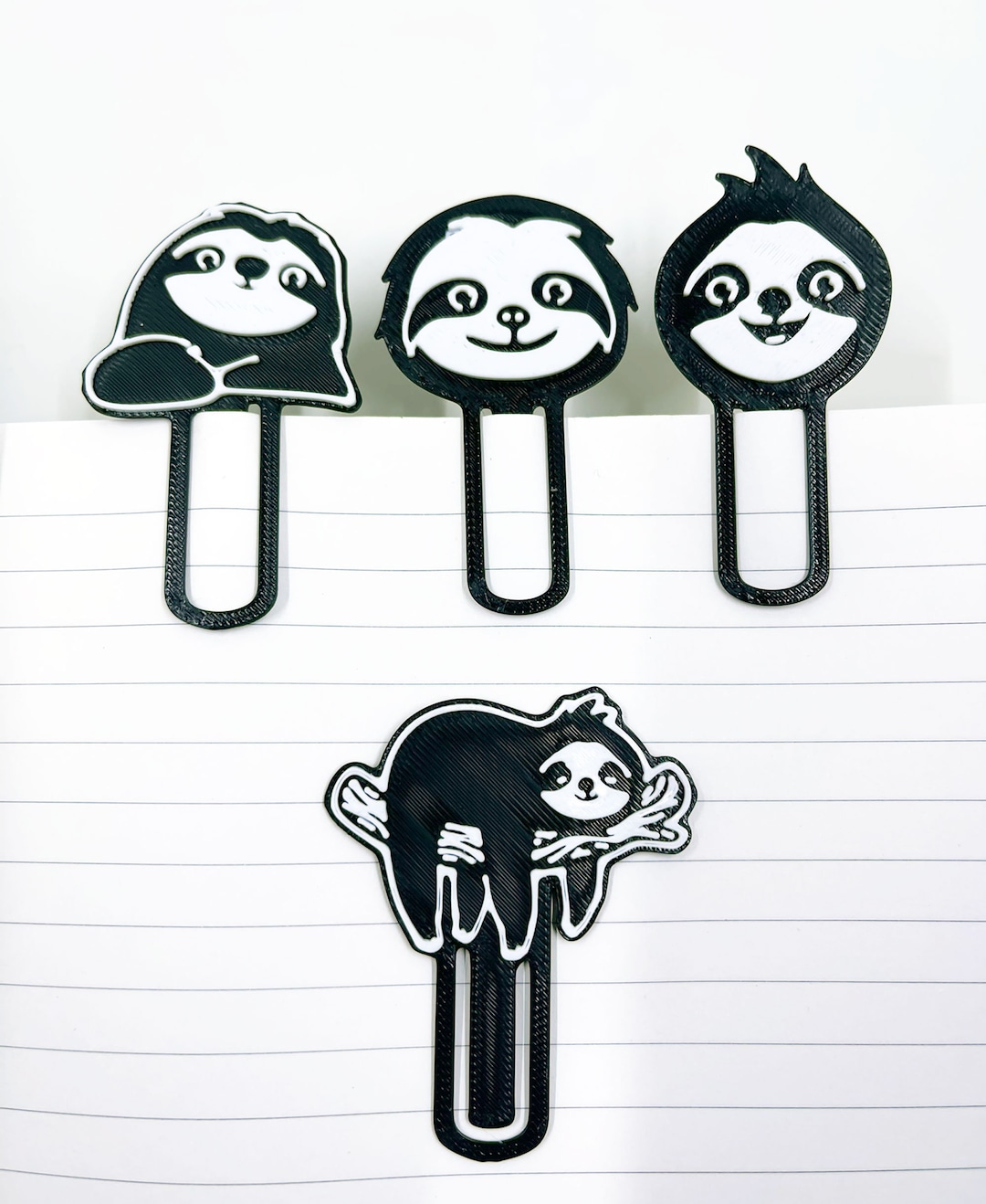 4 Sloth Bookmarks Page Clips - Money Holders - Cash Clips - Etsy