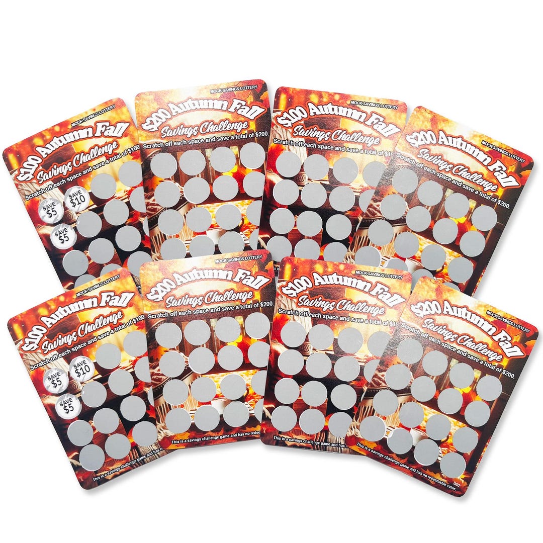 Fall Savings Challenge Cards – Scratch-off Autumn Design (set of 8) - Etsy