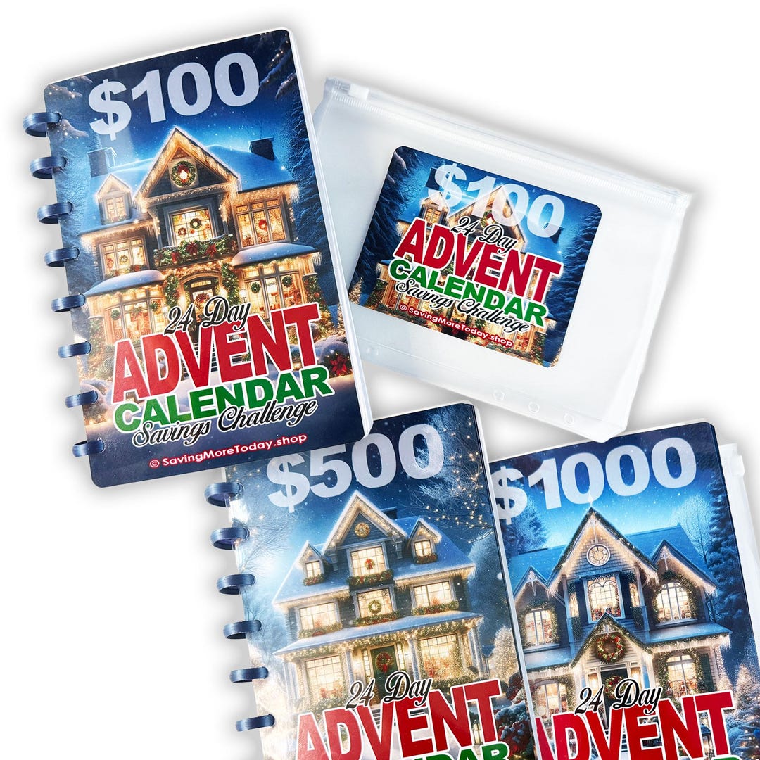 Advent Christmas Saving Challenge A5 Binder: 8-page Money Tracker With ...