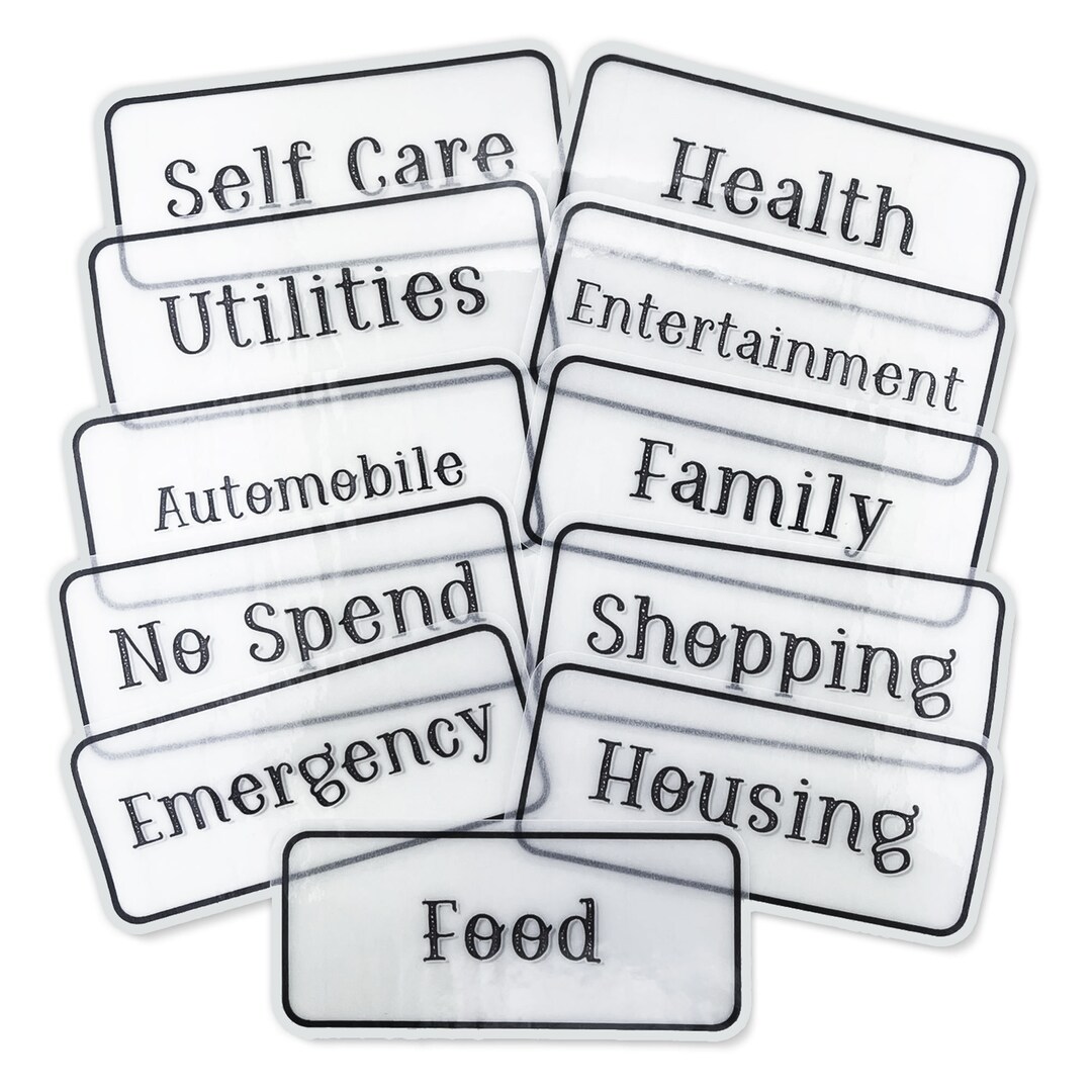 12 Custom Laminated Placeholders - Cash Envelope Place Holders Set as ...