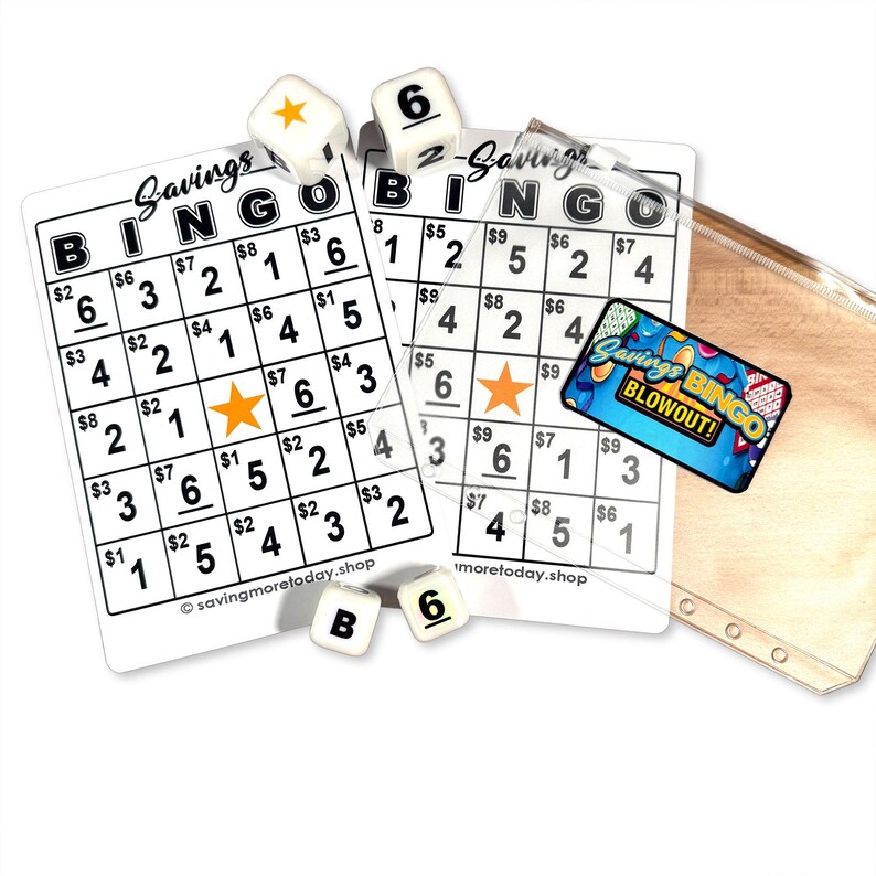 Bingo Dice Savings Challenge: Fun Money Saving Game - Etsy