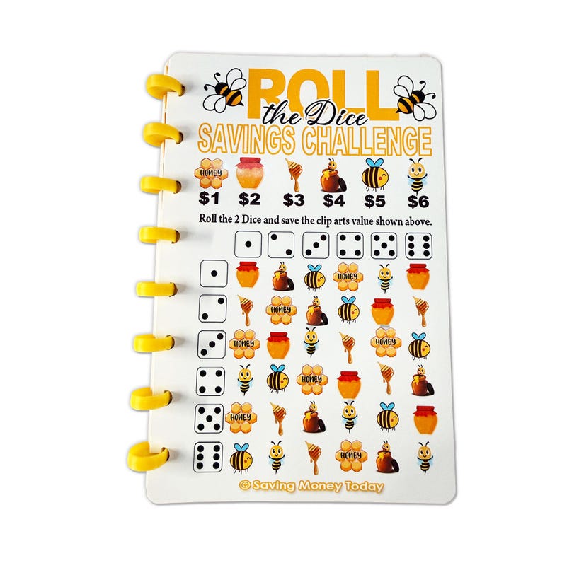 Roll the Dice 8 Laminated Page A5 Bee Themed Binder. - Etsy