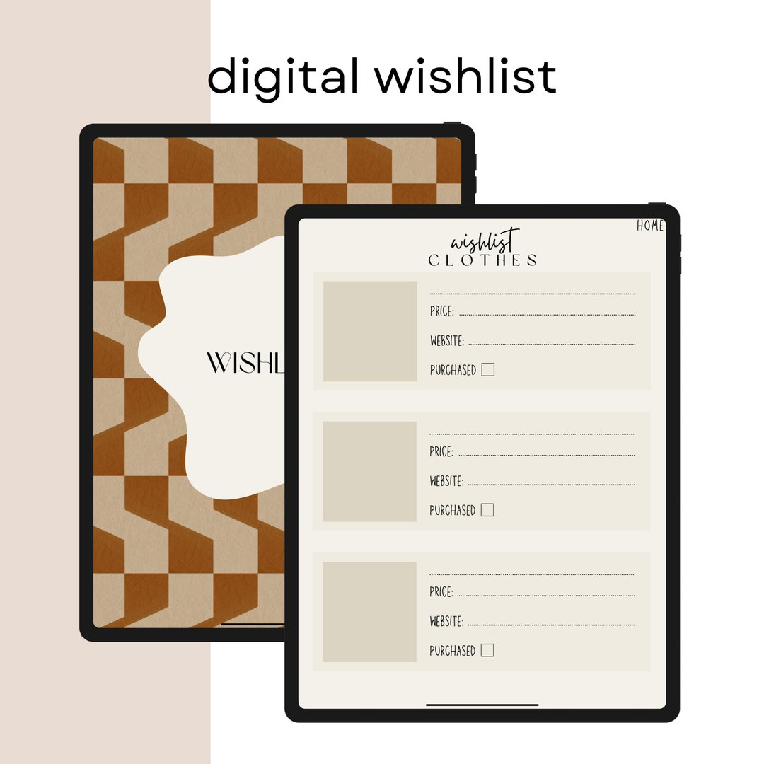 Goodnotes, Notability Notebook for Digital Wishlist Creating - Etsy