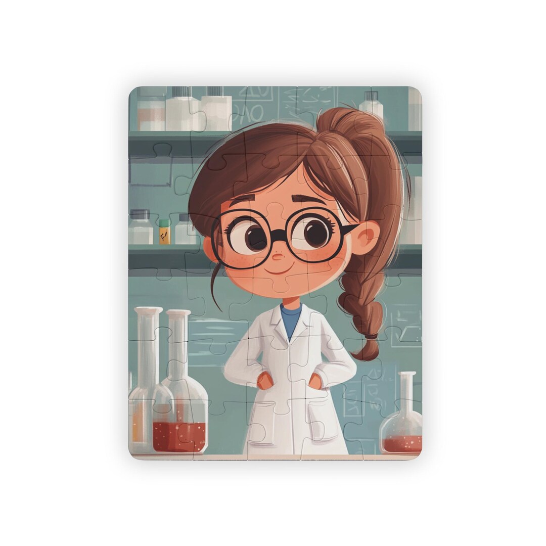 Kids' Puzzle, STEM 30-piece Jigsaw for Young Girls, Scientist Theme ...