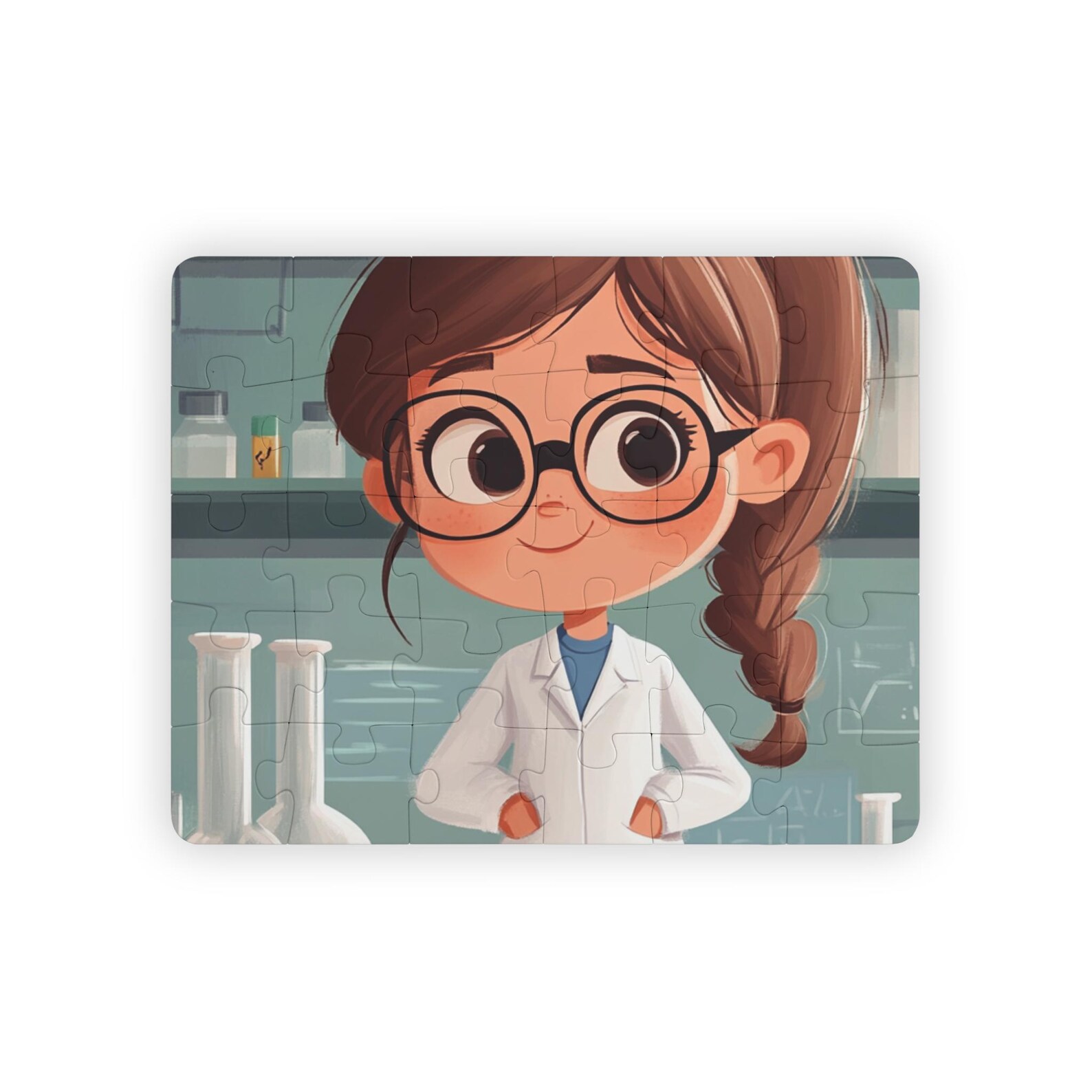 Kids' Puzzle, STEM 30-piece Jigsaw for Young Girls, Scientist Theme ...