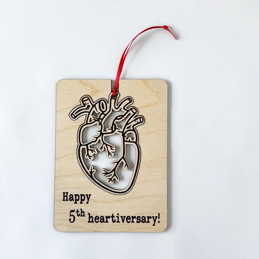Happy Heartiversary Card and Ornament for Transplant Recipients, Laser ...