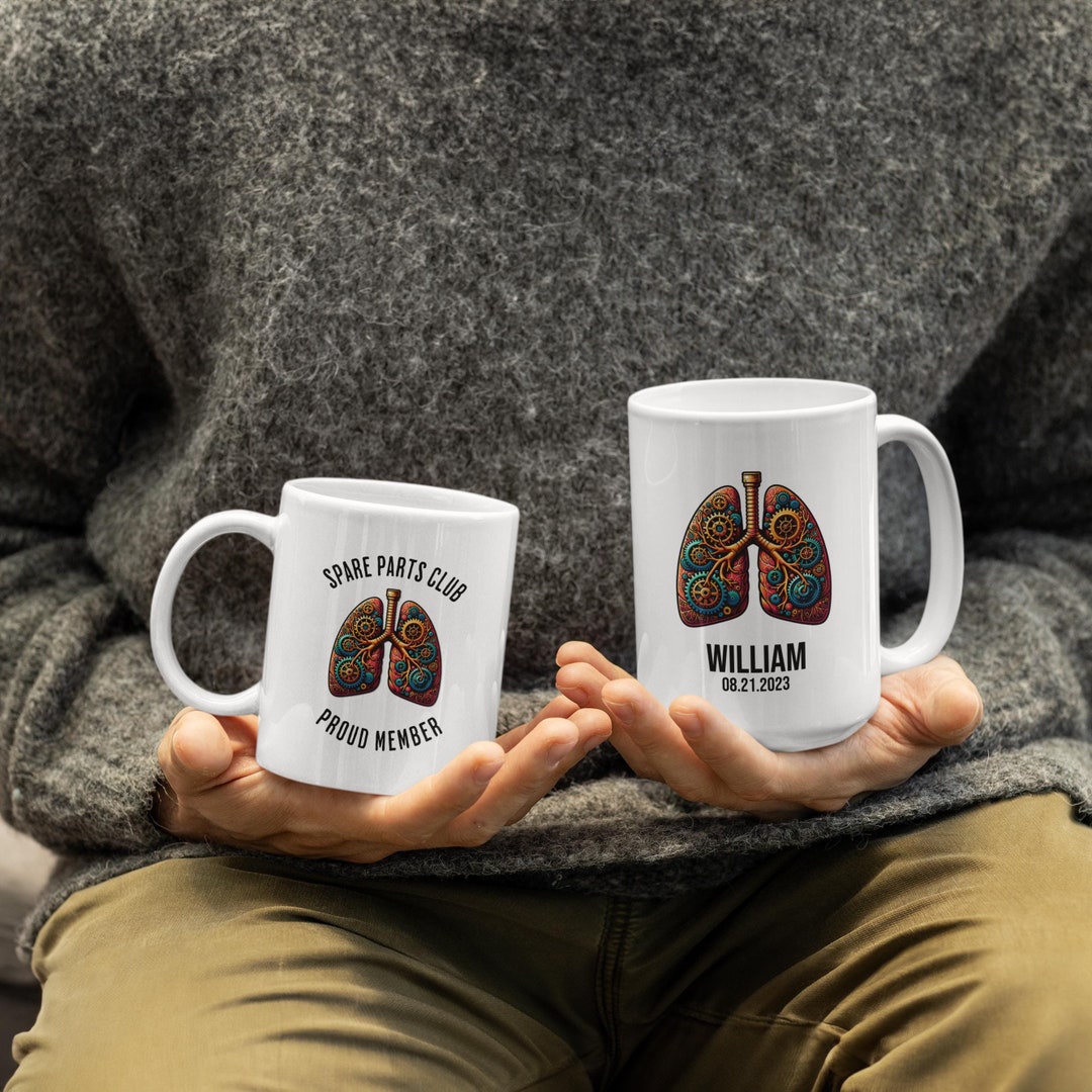 Steampunk Lung Ceramic Mug: Personalized Transplant Recipient Gift - Etsy