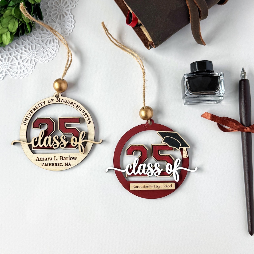 Personalized Class of 2025 Graduation Ornament: Laser Cut SVG File - Etsy