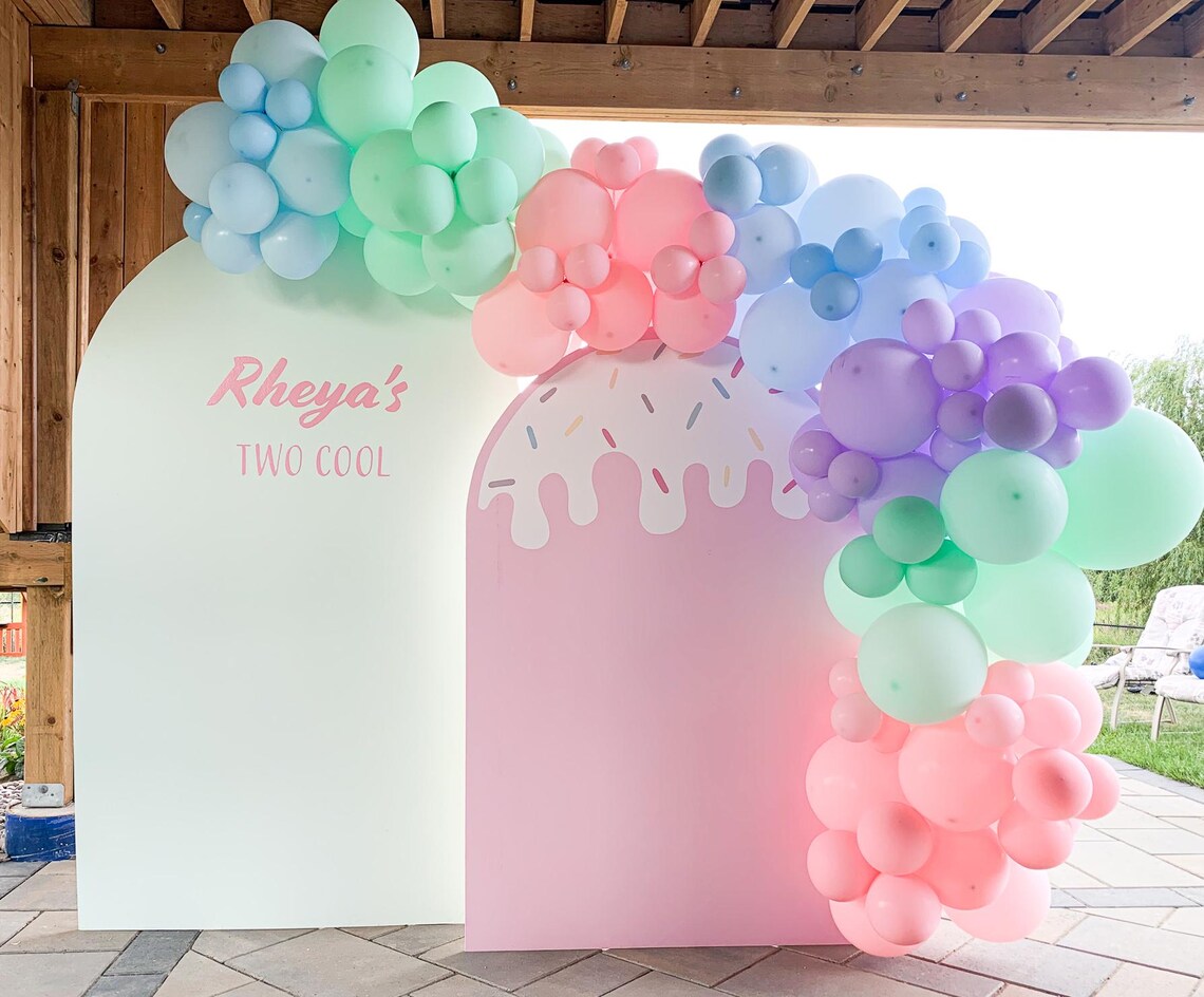 DIY Pastel Balloon Garland Kit - Custom Balloon Arch & Backdrop for Ice ...