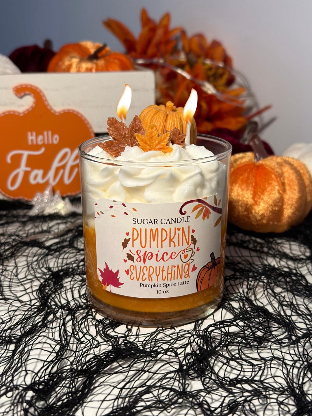 Pumpkin Spice Latte Soy Candle: Non Toxic, Vegan, Handmade, Fall Season ...