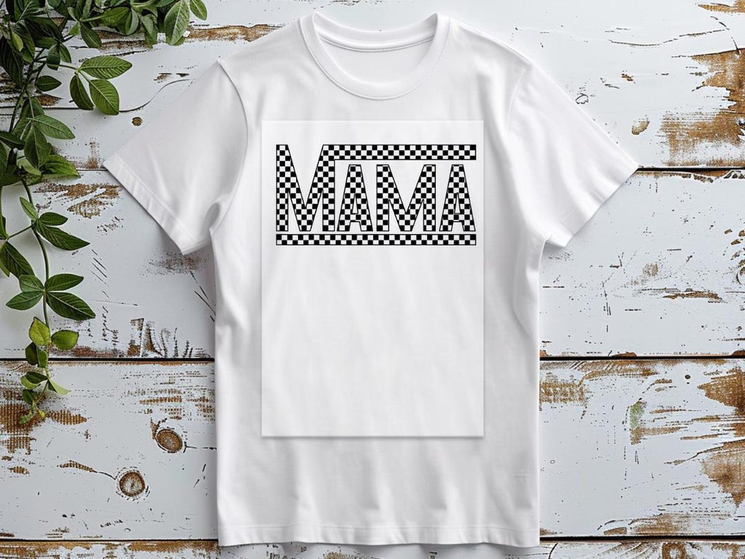 Checkered Mama, Racing, Mama, DTF Transfer, Ready to Press DTF ...