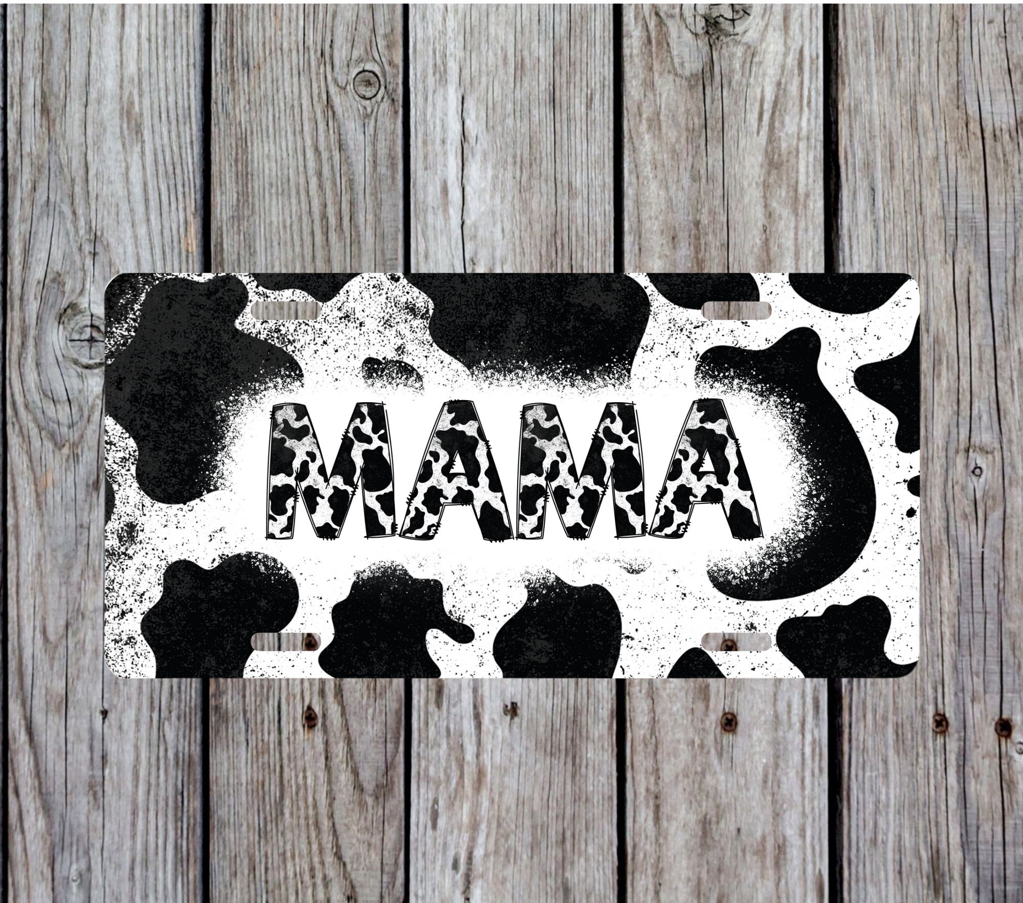 Mama Cow Print License Plate - Etsy