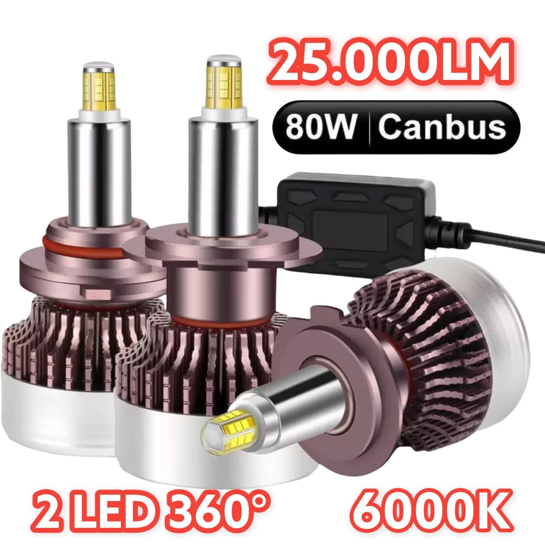 Kit of 2 H10 Ice White Leds Without Errors Dashboard 6000k Canbus Plug ...