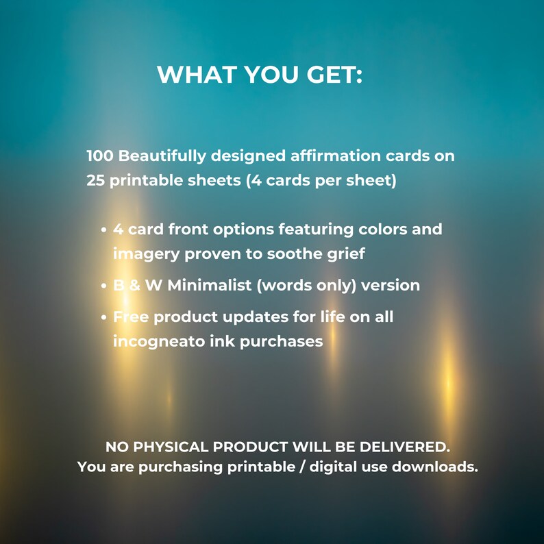 Printable Grief Affirmation Cards, Loss Affirmation Cards, Grief ...