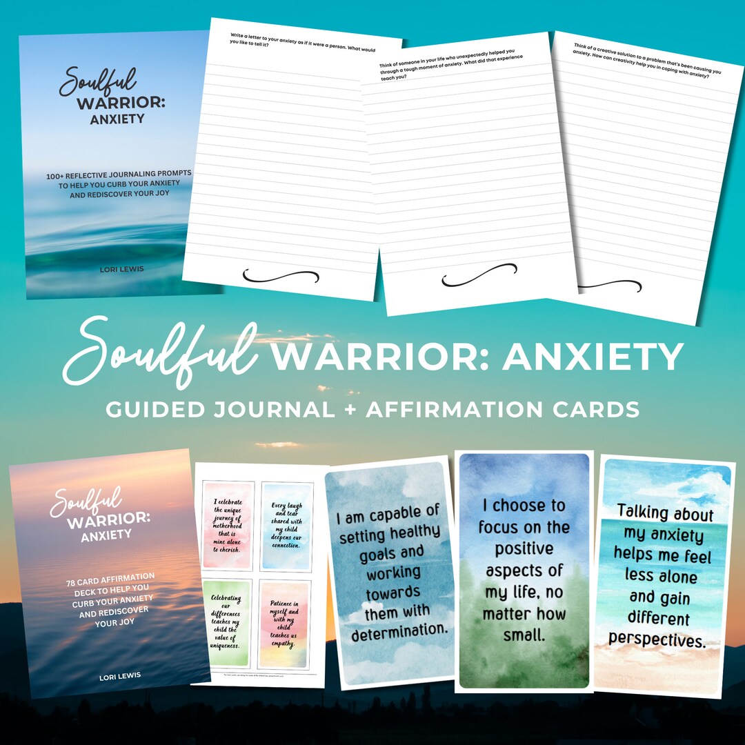 Anxiety Self Care Journal, Anxiety Affirmation Card, Self-care Journal ...
