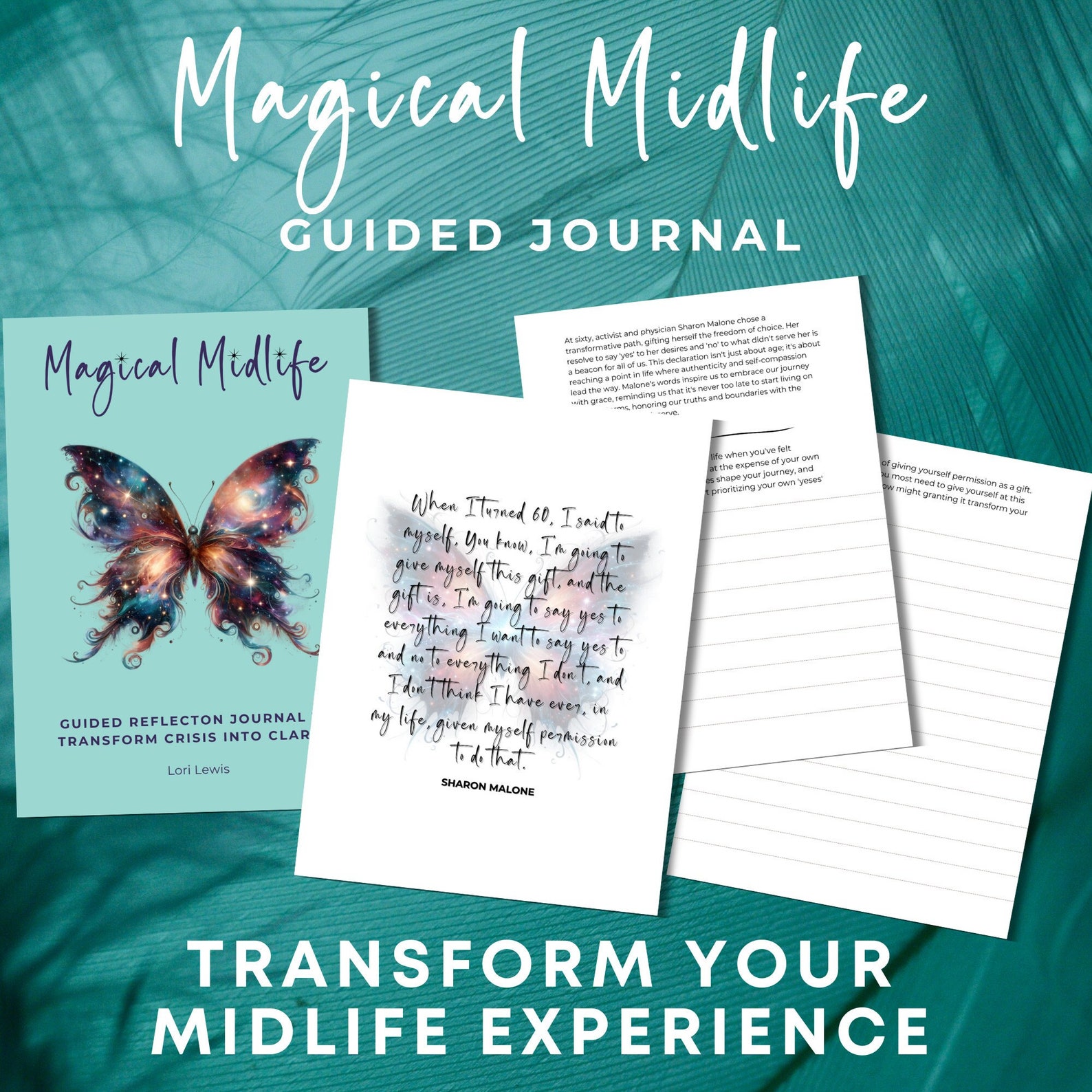Printable Magical Midlife Guided Reflection Journal for Women, Daily ...