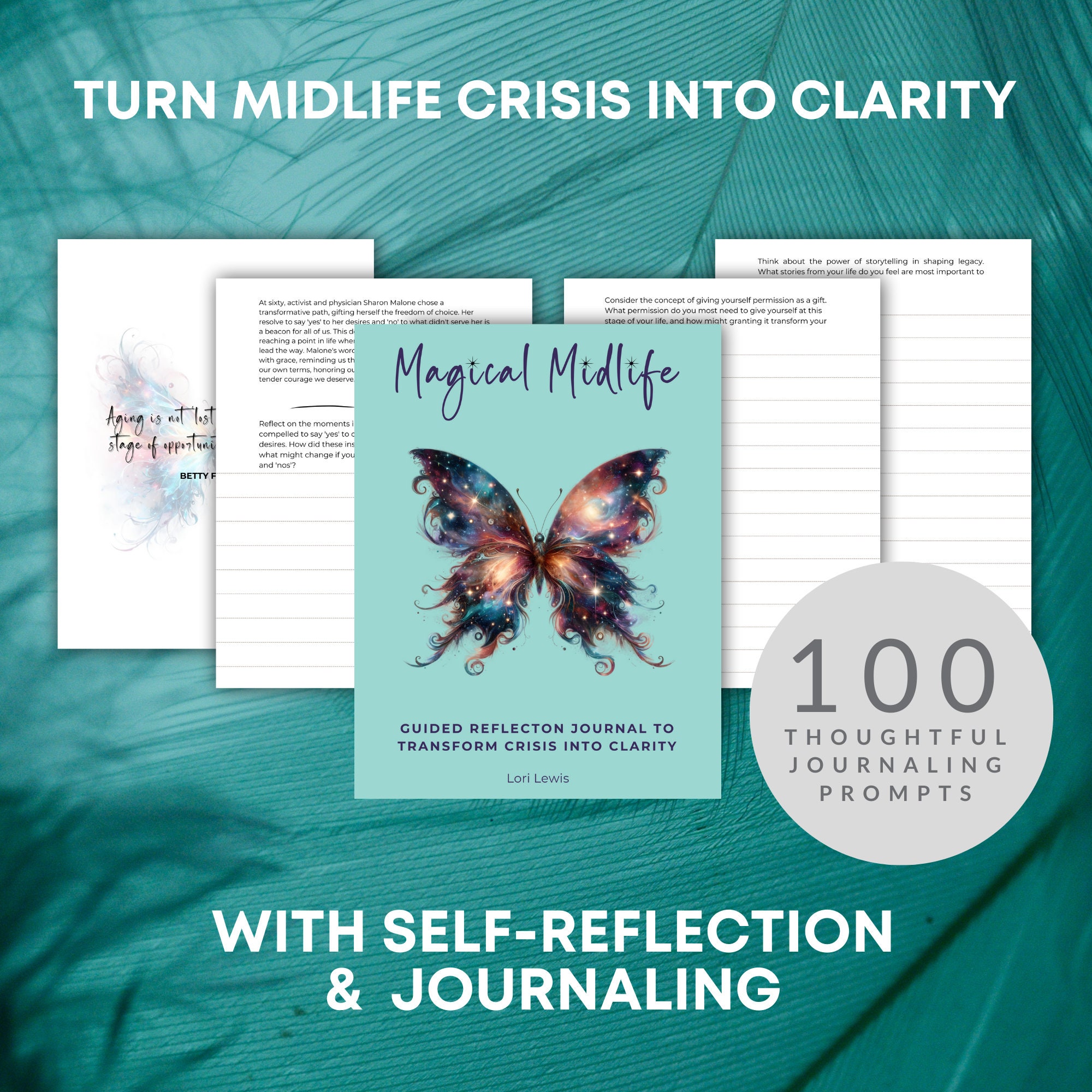 Printable Magical Midlife Guided Reflection Journal for Women, Daily ...